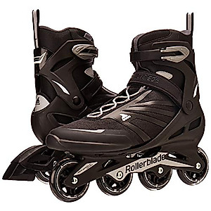 Rollerblade Zetrablade Men's Adult Fitness Inline Skate, Black and Silver, Performance Inline Skates