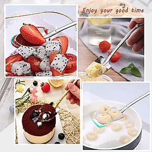 10Pcs Shovel Spoons Stainless Steel Spoon Reusable Dessert Spoons for Coffee Tea Ice Cream Fruit Sugar Cake