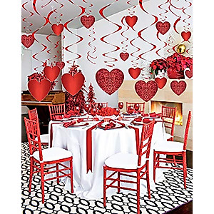 Valentine Decorations Hanging Swirls Valentines Day Decorations Wedding Anniversary Decorations Pack of 30 Hanging Heart Swirls Valentines Decorations Valentines Day Decor Valentines Day Hanging Decor