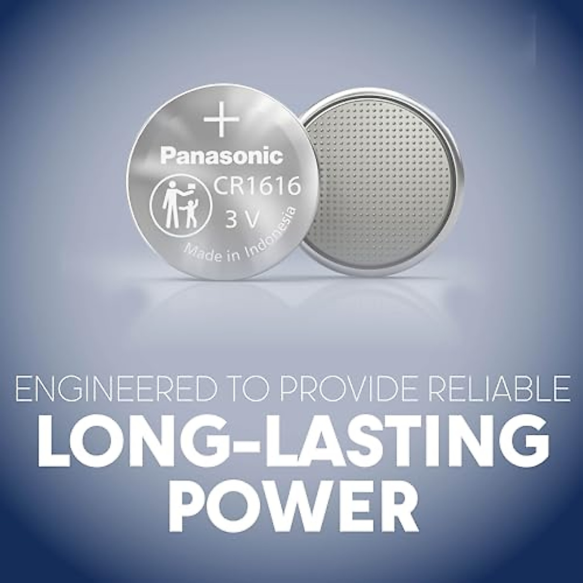Panasonic CR1616 3.0 Volt Long Lasting Lithium Coin Cell Batteries in Child Resistant, Standards Based Packaging, 2-Battery Pack