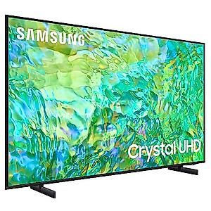 SAMSUNG UN55CU8000 55 inch Crystal UHD 4K Smart TV (2023) Bundle with Monster TV Full Motion Wall Mount for 32"-70" with 6 Piece Sound Reactive Lighting Kit
