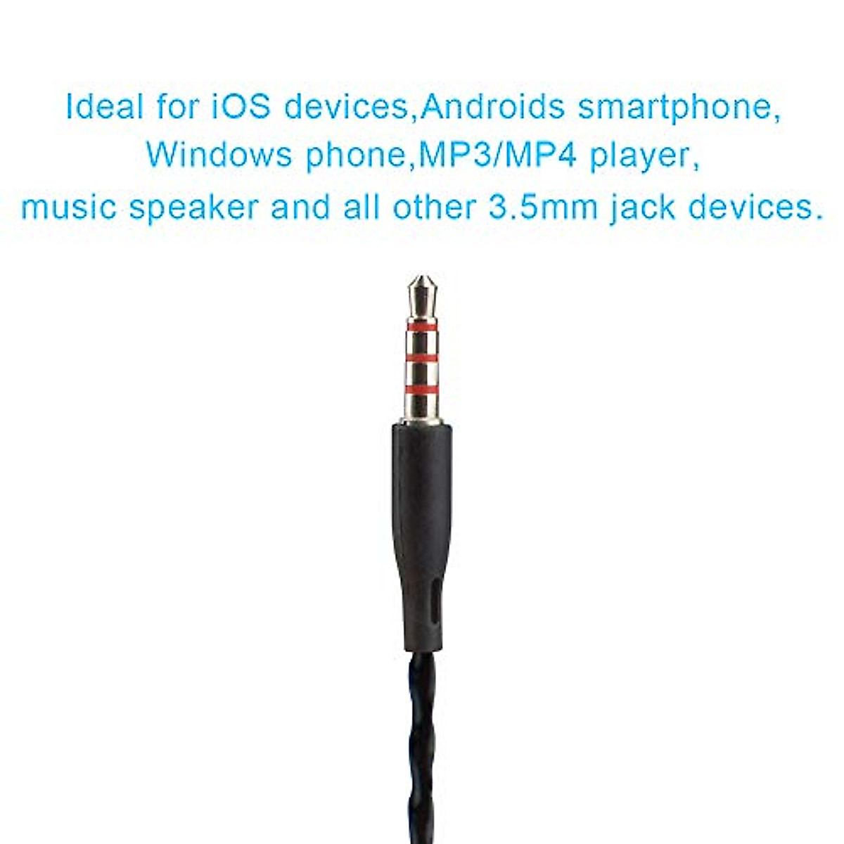 3 Packs Earbud Headphones with Remote & Microphone, findTop in Ear Earphone Brass Sound Noise Isolating Tangle Free for iOS and Android Smart Phones, Laptops