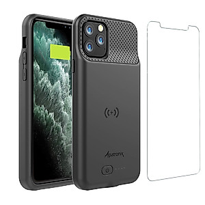 Alpatronix iPhone 11 Pro Battery Case (5.8 inch), 5000mAh Slim Portable Protective Extended Charger Cover with Wireless Charging Compatible with Lightning Audio and CarPlay - BXXI Pro – Matte Black