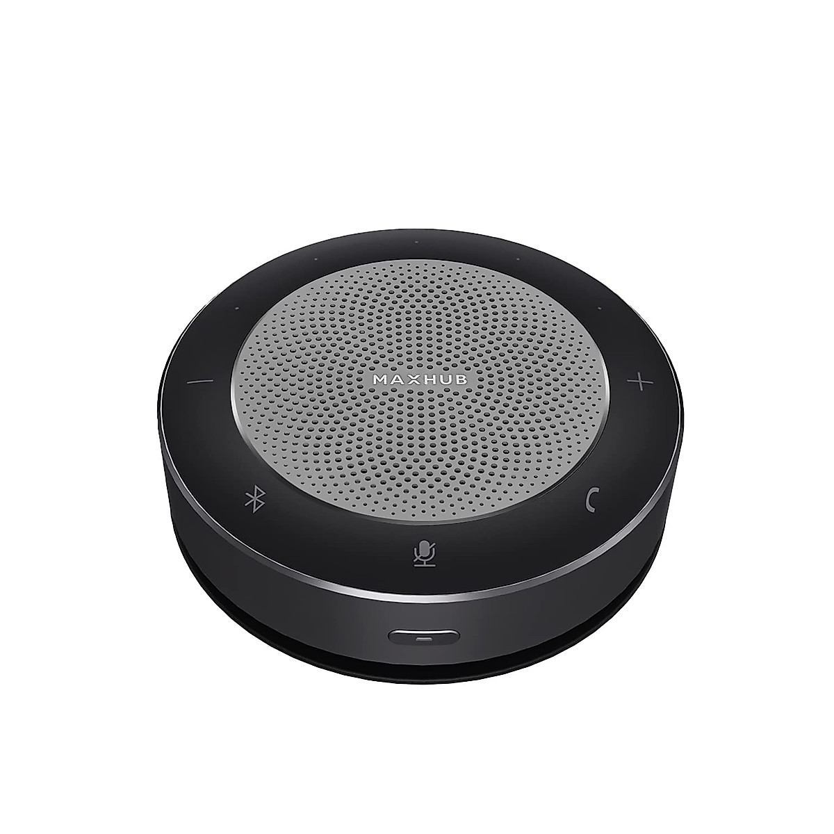 Enther&MAXHUB Upgraded BM21 Bluetooth Conference Speakerphone, Teleconference Speaker with Wireless Charging, USB Speaker with 6 Mics for Home Office, Enhanced 360° Voice Pickup and Noise Reduction