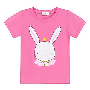 Little Girls Pajama Cute Rabbit Pjs Cotton Summer Short Sets Toddler Pjs Clothes Size 4t 5t