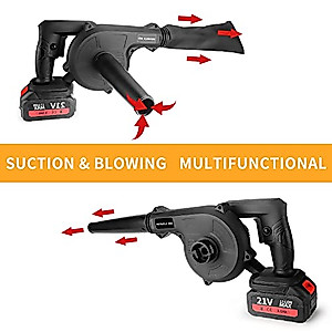 Mini Leaf Blower Cordless， Electric Blowers for Lawn Care 2 in 1 Small Blower Cordless/Garden/Patio/Outdoor/Yard & Snow, Car Vacuum