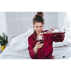 Nurse Nutritional Facts 15oz Stemless Crystal Wine Glass - Nurse Graduation Ideas - Nurses Appreciation Week for Essential Worker - CBT Wine Glasses