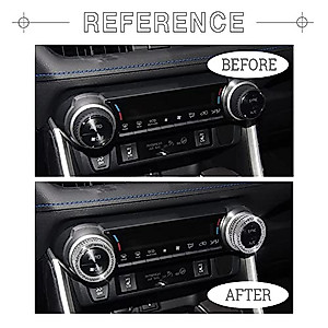1797 AC Air Conditioning Knob Covers Accessories for Toyota RAV4 2023 2022 2021 2020 2019 Bling Sticker Decal Crystal Silver Pack of 2