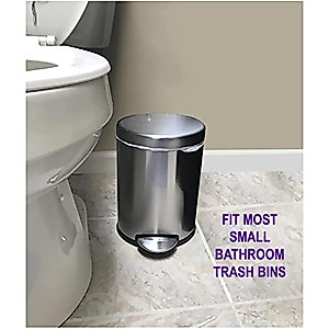 CCLINERS 4 Gallon Trash Bag Lavender Scented (440 Count) Small Bathroom Garbage Bags Wastebasket Can Liners White Trash Bags for Home Kitchen Office Bins (440 Bags)