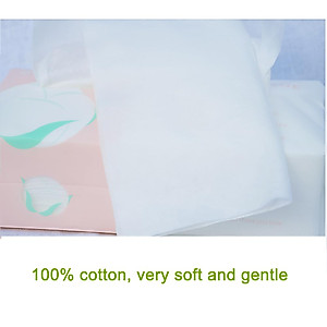 Careboree Ultra Soft Dry Baby Wipes Unscented Face Cleansing Multi-Purpose Pure Cotton Tissue (3 PACK-300 count))