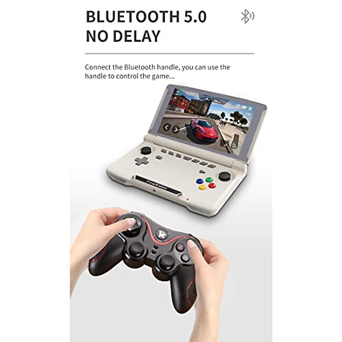 Powkiddy X18S Handheld Game Console, 5.5 Inch IPS HD Screen 4G+64G Retro Arcade Portable Emulator Video Gaming Console for Kids Adults, WiFi Android 11 System