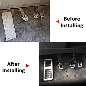DRAXEZ Stainless Steel Car Pedals Fuel Brake Pedal Rest Foot Pedal Cover，for Audi A3 8V Sportback Cabrio Limousine S3 RS3 Auto Parts