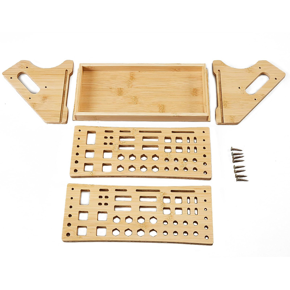 ESYTEOOT Bamboo Screwdriver Organizer Rack Tools Desktop Hand Tool Stand and Repair Tool Storage Holder