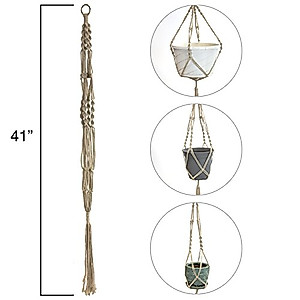 Sorbus Macrame Plant Hanger [4 Pack] Indoor Outdoor Hanging Plant Pots Cotton Rope, Elegant for Home, Patio, Garden