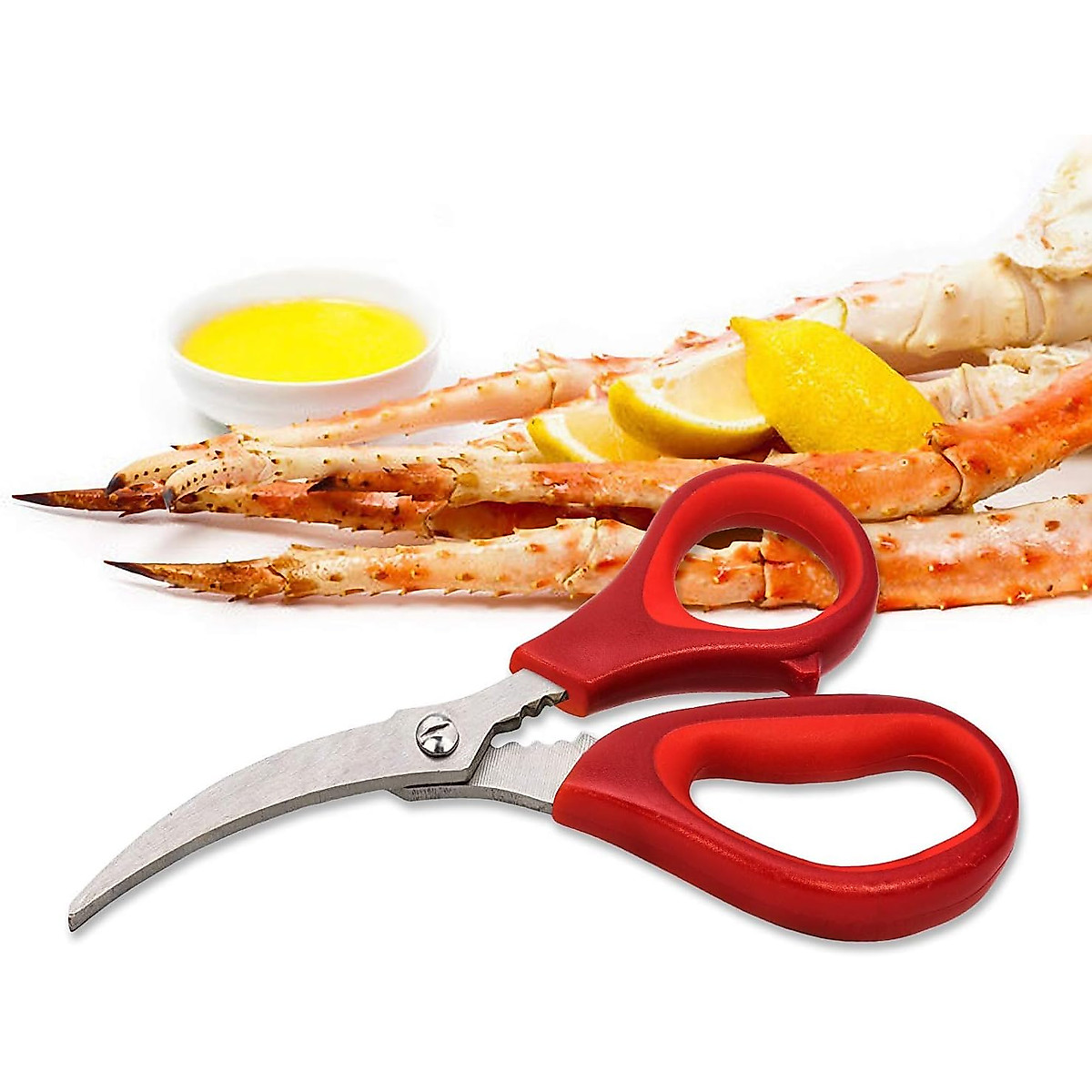 Kitchen Seafood Scissors for Crab Legs, 4 Pack Crab Leg Scissors Lobster Shell Cracker, Lobster Shrimp Crayfish Crawfish Scissors Fish Scissors, Seafood Crab Legs Crackers and Tools