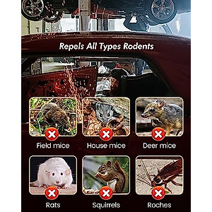 SEEKBIT Rodent Repellent Large, Cinnamon Peppermint Oil Repels Mice and Rats and Other Rodents, Mouse Repellent for Indoor Outdoor RV Closets Car Engines, House Pest Deterrent Keep Mice Out, 8 Pack