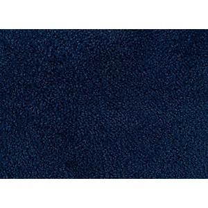 Garland Rug Traditional Washable Bath Rug Set, 4 Piece (Toilet Seat Cover,Contour Rug, 21" x34', 17"x24" Bath Rugs) Navy