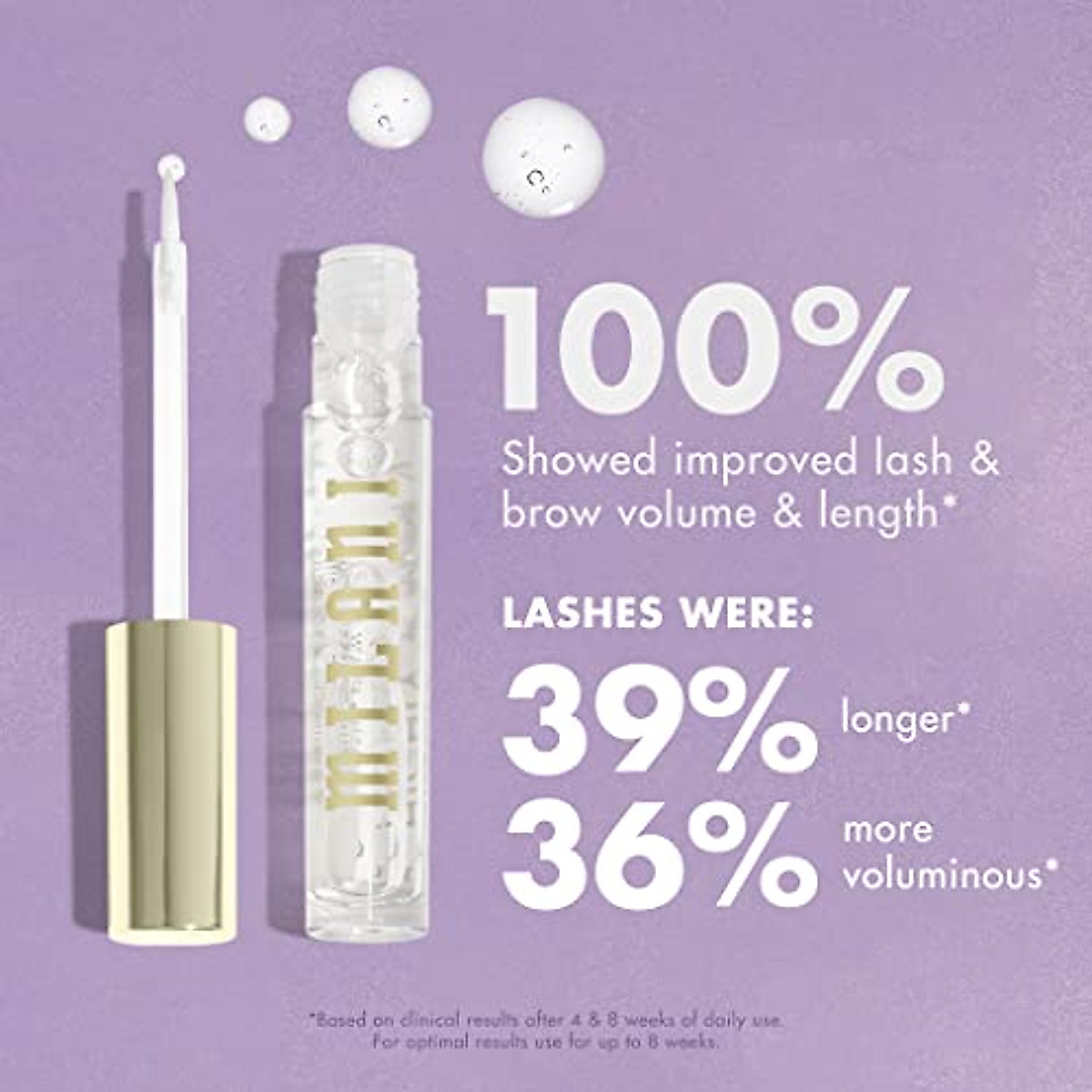 Milani Highly Rated Anti-Gravity Black Mascara with Castor Oil and Molded Hourglass Shaped Brush & Milani Highly Rated Lash and Brow Enhancing Growth Serum