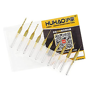 HUHAO Cobalt PCB Drill Bits 1/8 Shank Micro Twist Mini Drill Bits for Print Circuit Board with 0.2-1.1mm Cut Diameter