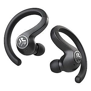 JLab Audio JBuds Air Sport True Wireless Bluetooth Earbuds + Charging Case - Black - IP66 Sweat Resistance - Class 1 Bluetooth 5 (Renewed)