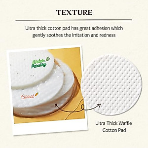 SKINFOOD Carrot Carotene Calming Water Pad 250g (8.81 oz.) 60 Sheets- Redness Relief Soothing Facial Toner Pads for Sensitive Skin