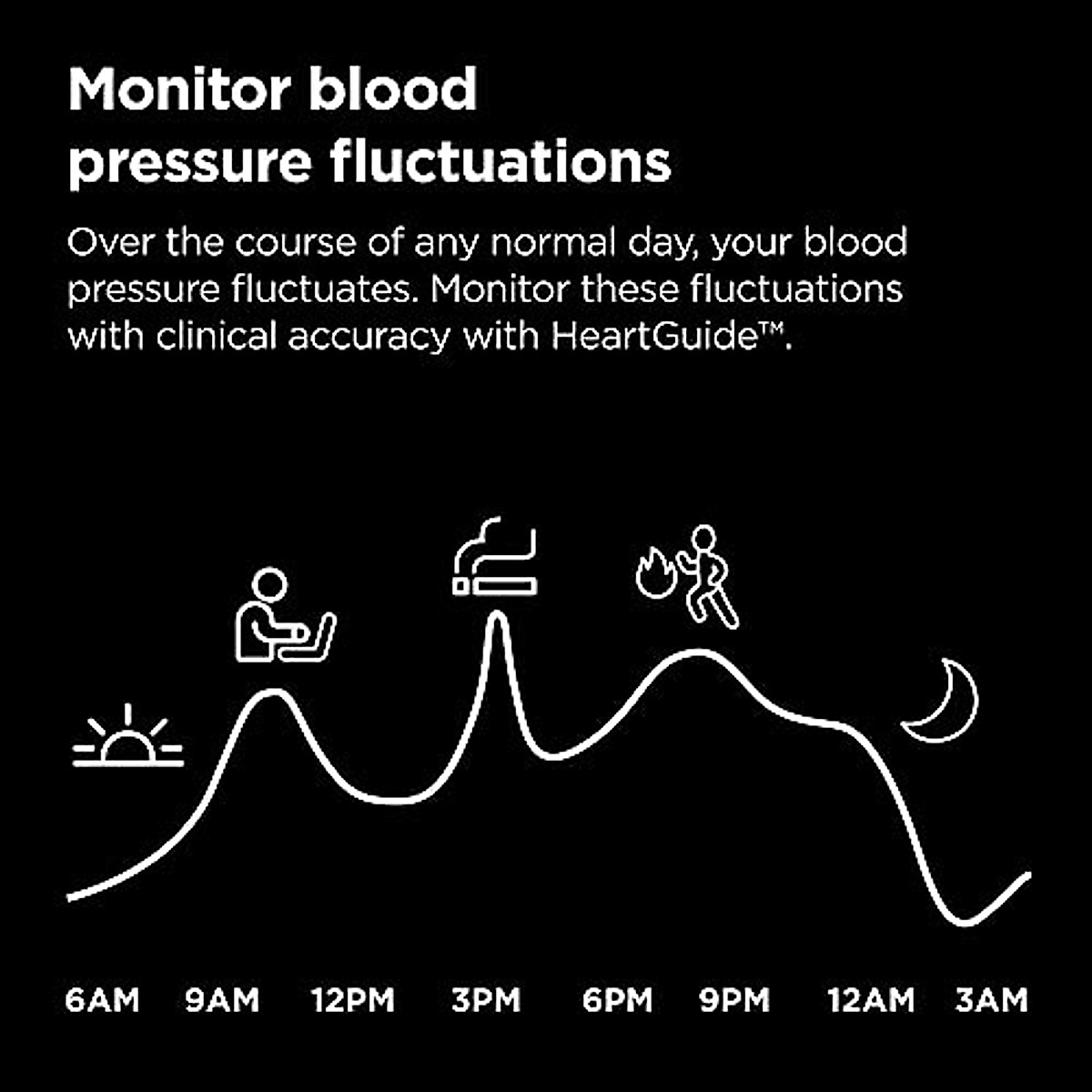 Omron - HeartGuide Smart Watch Blood Pressure Monitor with Sleep and Activity Tracker - Large