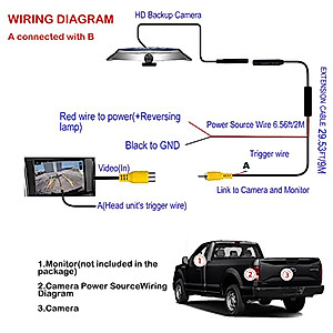 Backup Rear Cameras Compatible with Ford F150 F250 F350 F450 F550 2004-2016, with Ford Flex 2009-2012, w/ Ford Tailgate Emblem Backup Camera HD Night Vision/ Starlight Night Vision/ AHD Waterproof