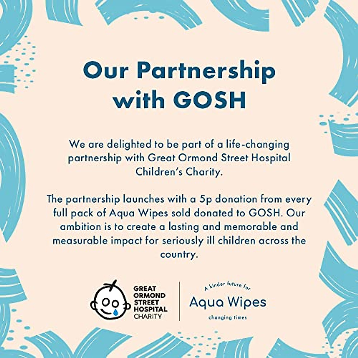 Aqua Wipes Originals Baby Wipes - Vegan, Sensitive, Biodegradable Wipes with 99.6% Water. Suitable for Newborns (Printed Carton of 12 Packs of 64 Wipes, 768 Wipes)