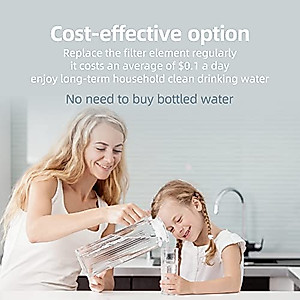Weiss Wasser Ultra-Filtration Under Sink Water Filter, Reduces Lead, Chlorine, Bad Taste & Odor, Under Counter Water Filter Direct Connect to Kitchen Faucet, with Dedicated Faucet,WU2.SH01