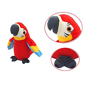 Vincilee Talking Parrot No Matter What You Say Will Repeat What You Say Funny Learning Good Helper Bring You Happiness Parrot Toys Speaking Parrot Multifunctional Electric Plush