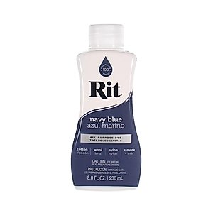 Rit Dye – 8 Oz. Liquid Fabric Dye for Clothing, Décor, and Crafts – Navy Blue (1 Pack)