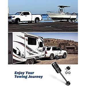 JOYTUTUS Trailer Hitch Lock, 1/4" Dia 3-1/2” Long Pin, with 2 Keys 2 O-Rings, for Trailer Truck Car Boat, Anti-Theft and Waterproof Towing Hitch Lock