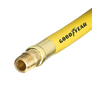 Goodyear 3' x 3/8" Rubber Whip Hose Yellow 250 Psi
