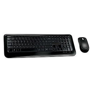 Microsoft Wireless Desktop 850 with AES ) - Black. Wireless Keyboard and Mouse Combo. Snap-In USB Transciever. Right/Left Hand Use Mouse
