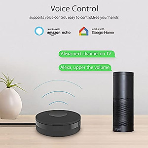 Smart IR RF Universal Remote: Infrared WiFi Remote Controller, IR/RF Smart Home Hub, IR Emitter and RF Blaster for Fan AC TV DVD, Tuya/Smart Life App Control, Compatible with Alexa Google Assistant