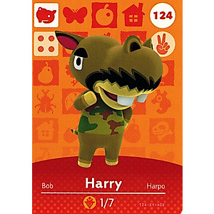 Nintendo Animal Crossing Happy Home Designer Amiibo Card Harry 124/200 USA Version
