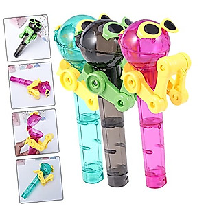 jojofuny 3pcs Lollipop Robot Stocking Stuffer Wand Toy Childrens Gifts Lollipop Holder Toy Novelty Lollipop Holder Kids Lollipop Toy Robot Lollipop Toy Cartoon Robot Lollipop Holder Storage