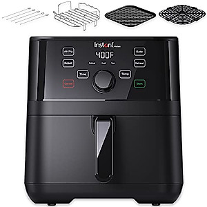Instant 5.7-QT Air Fryer Oven with Accessories, From the Makers of Instant Pot, Customizable Smart Cooking Programs, Digital Touchscreen, Dishwasher-Safe Basket, App with over 100 Recipes
