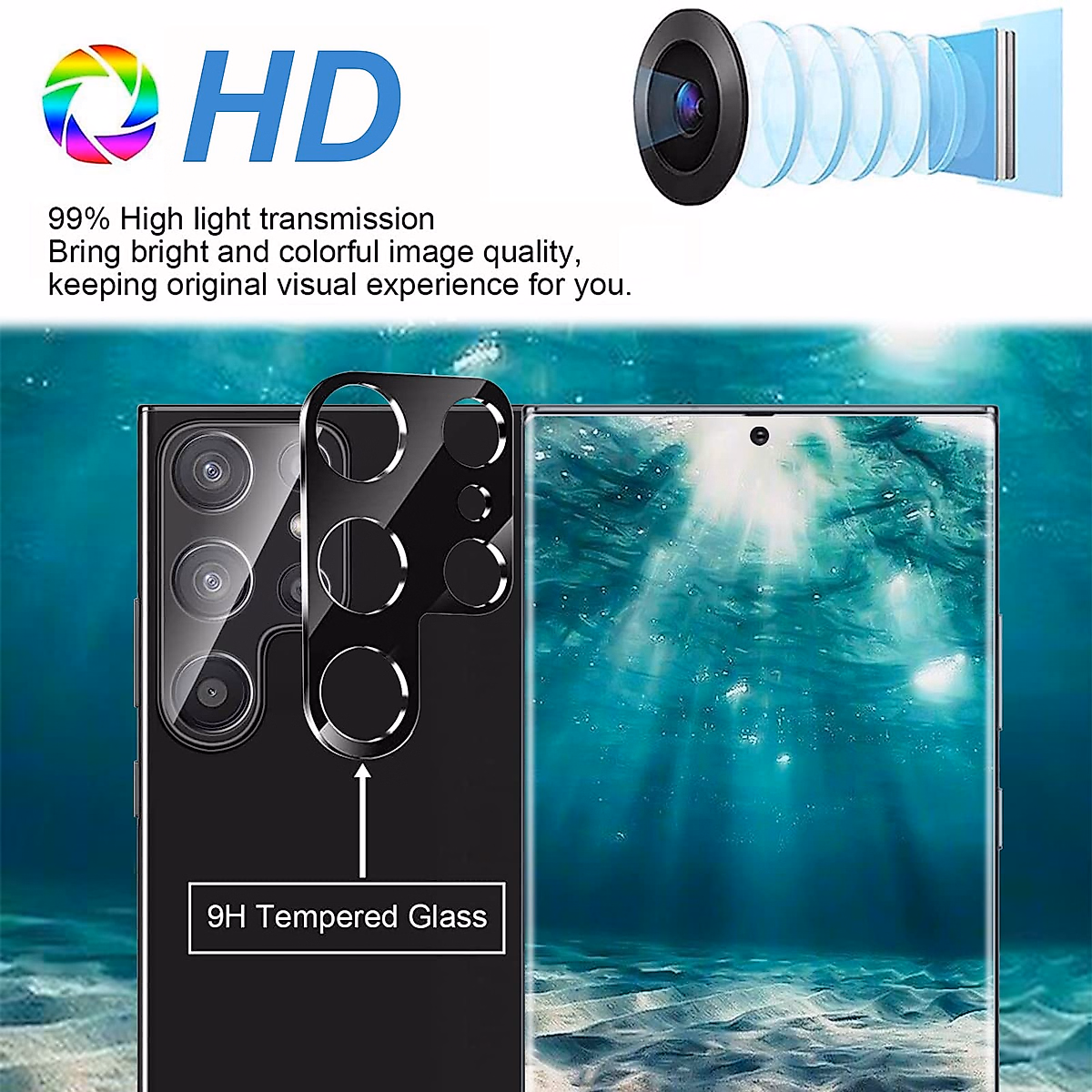 Arshek [2+2 Pack] Galaxy S22 Ultra Privacy Screen Protector, 9H Tempered Glass, Ultrasonic Fingerprint Support, 3D Curved, HD Clear Anti-Spy Film for Samsung S22 Ultra 5G Glass Screen Protector