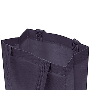Gift Bags Medium Size - 12 Pack Blue Indigo Colored Tote with Handles, Plain Fabric Reusable Gift Bags for Birthday Party Goodie & Favor Bags, Gifts, Holiday Present Wrap, Shopping, in Bulk - 8x4x10