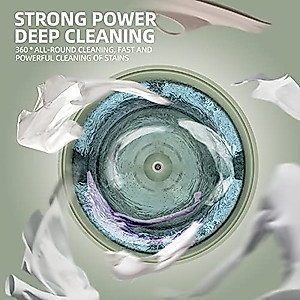 Portable Washing Machine with Effective Steri-lizing Function, Foldable Mini Small Washer for Baby Clothes, Underwear or Small Items, Suitable for Apartment, Laundry, Camping, RV, Travel (110V-240V)