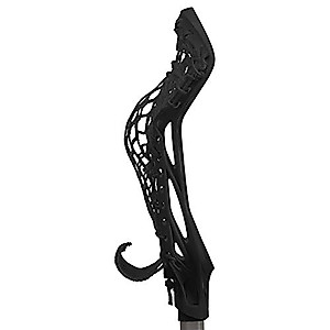 STX Lacrosse Exult 400 Girls Complete Stick with Crux Mesh Pro Pocket, Black (Exult 403)