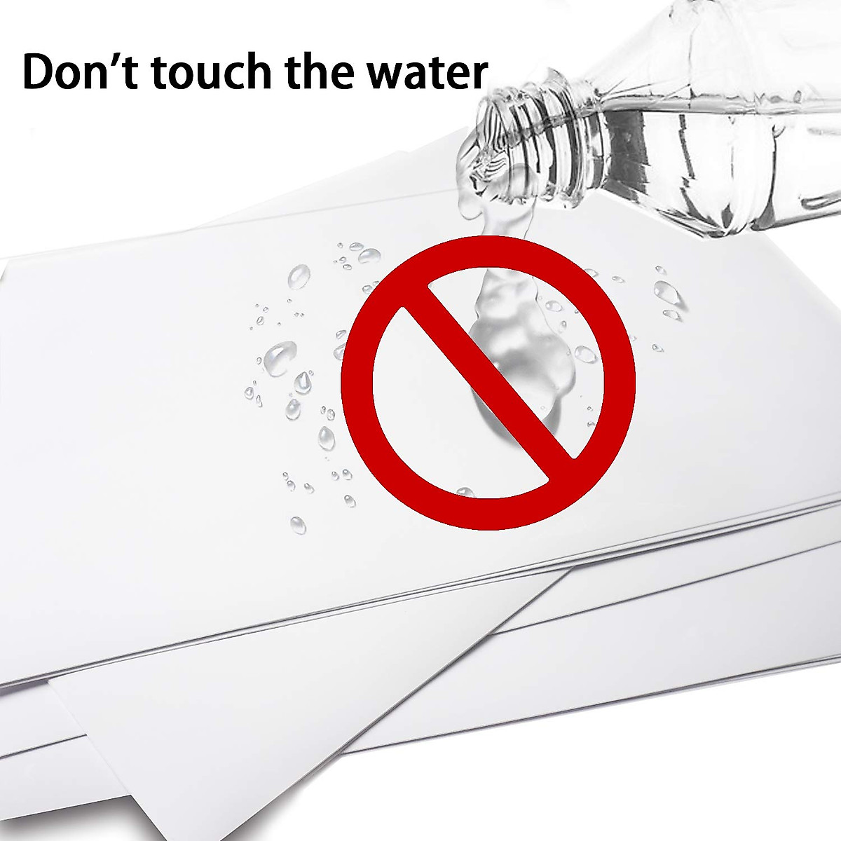 Clear Printable Vinyl Sticker Paper for Inkjet Printer,50 Sheets Transparent Decay Paper Clear Labels, Dries Quickly Vivid Colors,Tear & Scratch Resistant