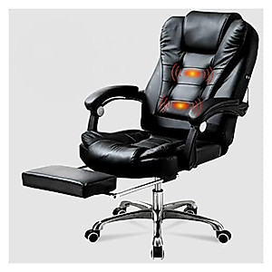 LUKEO Office Chair Multifunction Office Computer Chair Swivel Reclining Boss Chair Household Study Room