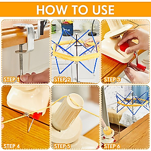 Hand Operated Yarn Ball Winder 3.5 Ounce and Umbrella Swift Basic Combo Set, Wool Pompom Maker, 16 Assorted Sizes Knitting and Crochet Kit for Women Men Hand Thread Weaving Stitch Craft Maker Supply