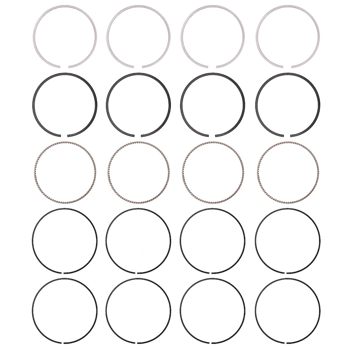 Vorally Engine Piston Ring Set STD Size Replacement for 2011 2012 2013 2014 2015 2016 Hyundai Elantra 1.8L Kia Forte Soul 2.0L Piston Rings Replace 23040-2E000 230402E000 23040-2E001