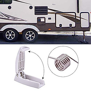SnowyFox RV Baggage Door Catch 5Pcs, White Camper Door Holder, Baggage Door Latch Door Clip for RV Motorhome Camper Trailer