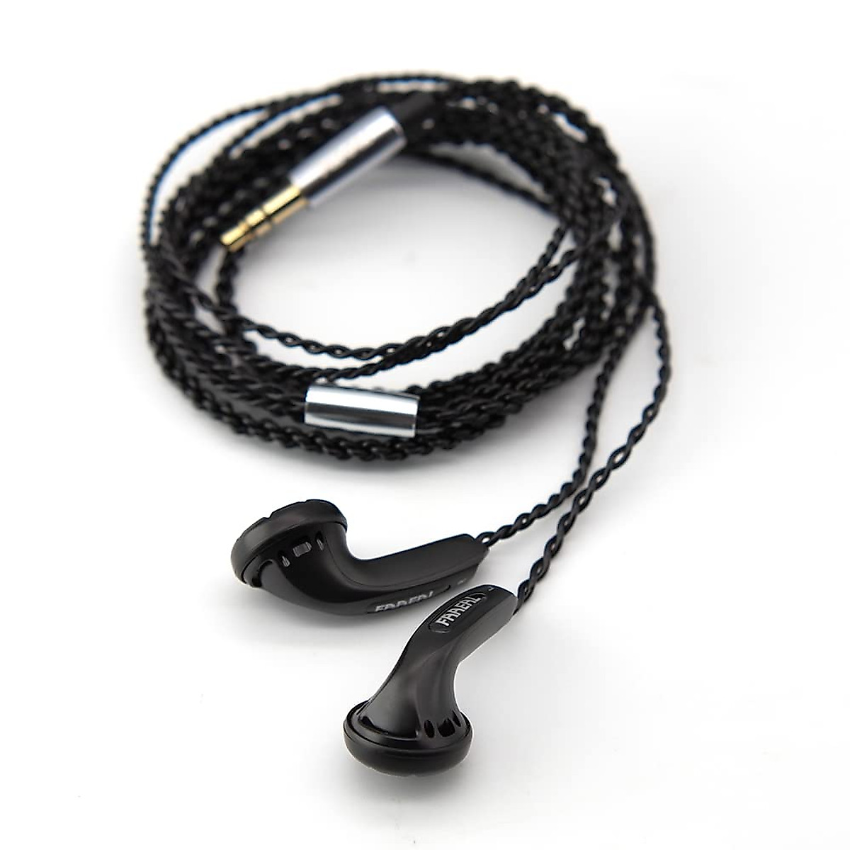 FAAEAL Snow-Lotus 1.0 HiFi Earphone 64 Ohm DIY Clear Detailed Balanced Sound Quality Music Earphones DJ Earphones (Snow-Lotus 1.0, Black)