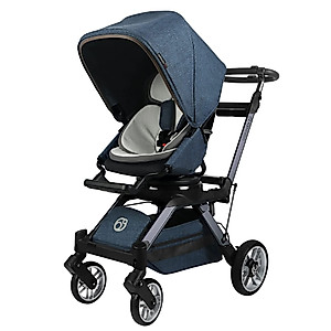 Orbit Baby G5 Stroller - Mélange Navy Fabric - Gold Frame