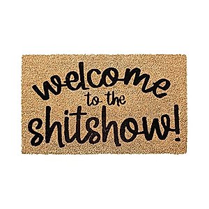 VARWANEO Door Carpet English Feature Theme Printed Absorbent Non-Slip Kitchen Bathroom Laundry Mat